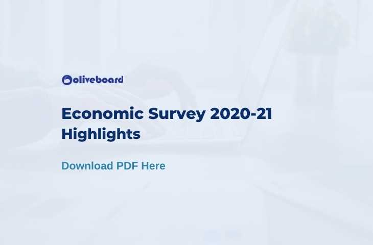 Top 20 Key Highlights - Economic Survey 2020-2021 - Oliveboard