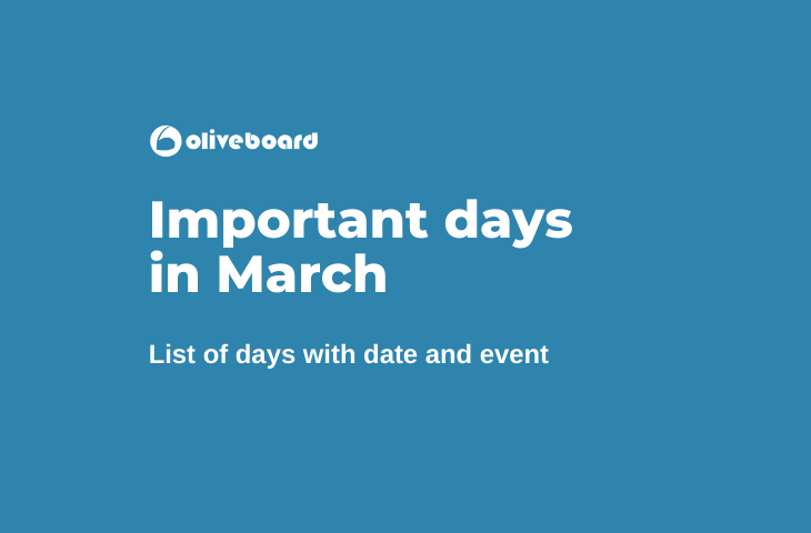 Important days in March- List of days with date and event