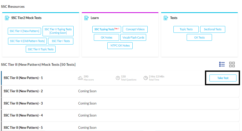Ssc Cgl Tier 2 New Pattern Mock Test Launched Attempt Now