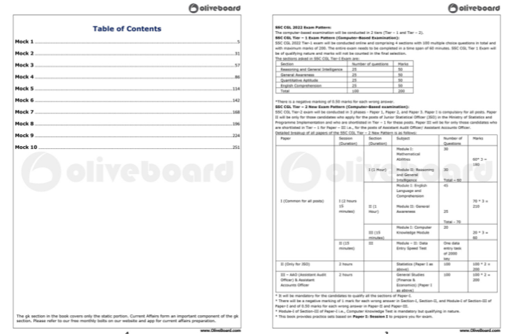 SSC CGL Book - Tier - 2 Practice Sets in the New Pattern | Limited edition